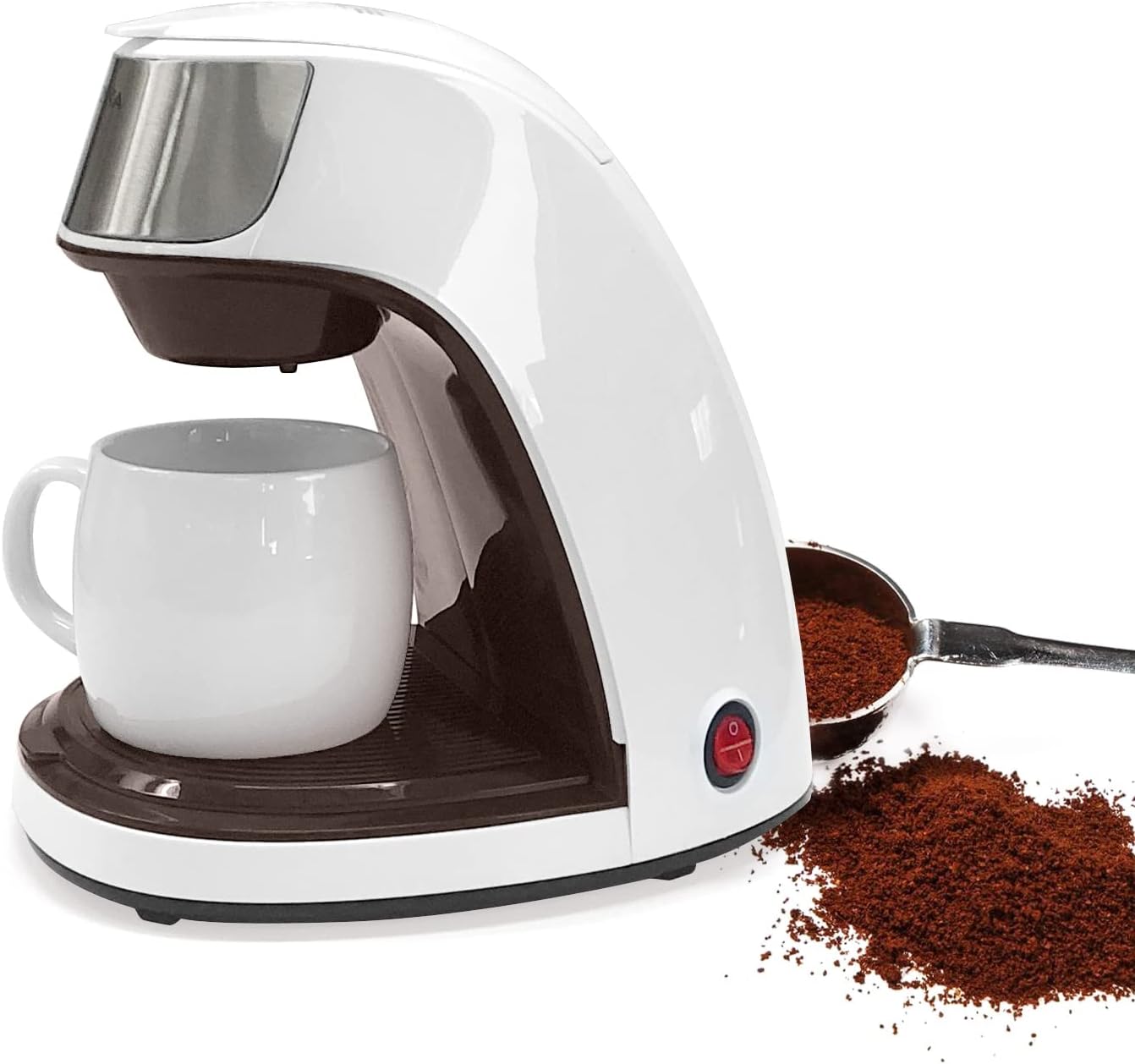 Amazon.com: Single Serve Coffee Maker for Ground Coffee Stainless Steel ...