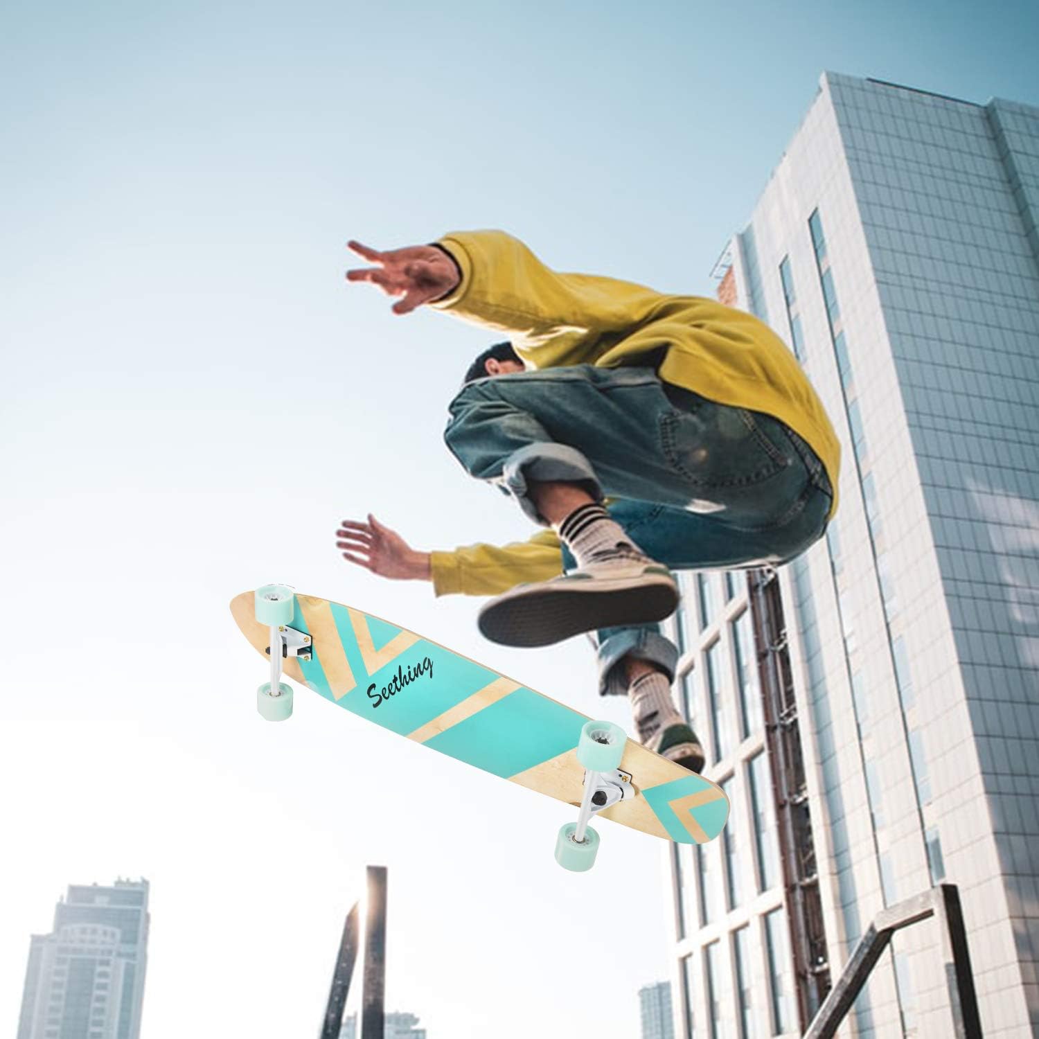 seething Patineta de patineta larga de 42 pulgadas, pintail completo ...