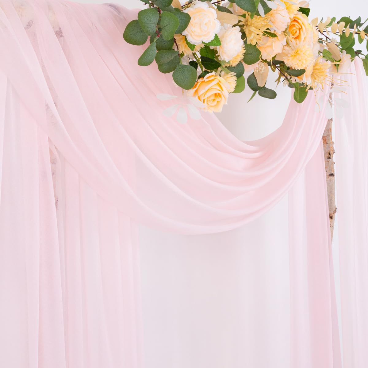 Snapklik.com : Blush Pink Wedding Arch Draping Fabric 29" X 20Ft 1 ...