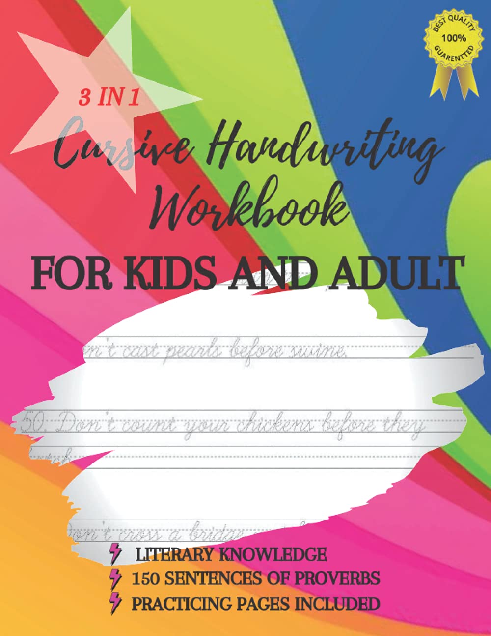 Buy Cursive Handwriting Workbook for Kids and Adults: Proverb Writing ...