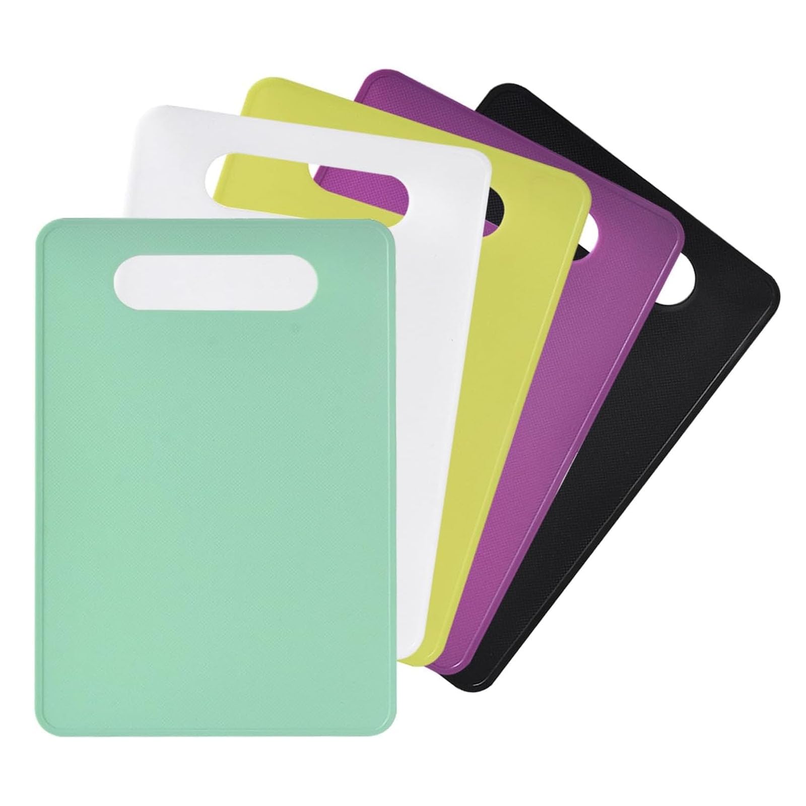 5 Pieces Plastic Chopping Boards, BPA Free Cutting Boards, Non Slip ...