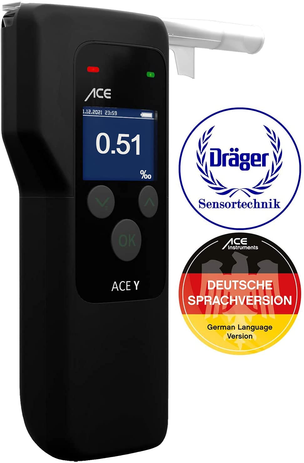 Buy ACE 107353 Y-Official Successor Alcotest 3000 Breathalyser with ...