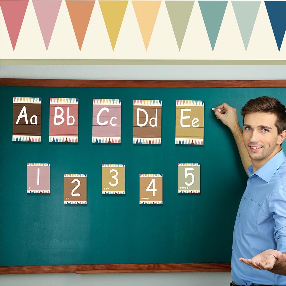 Snapklik.com : 37 Pieces Alphabet Bulletin Board Strips Set Colorful ...