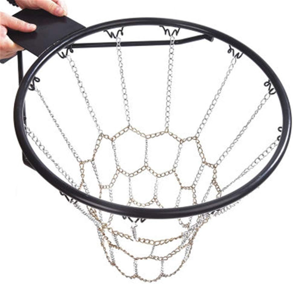 CZ-XING Steel Chain Basketball Net with 12 Closure Hoops Two-tone Metal ...