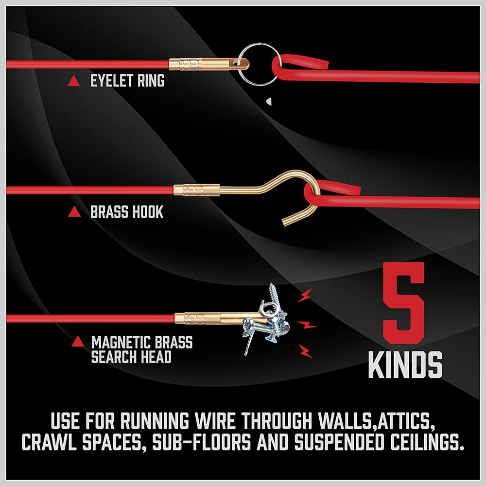 Snapklik.com : Electrical Fish Cable Wire Puller: 22.5ft Fiberglass ...