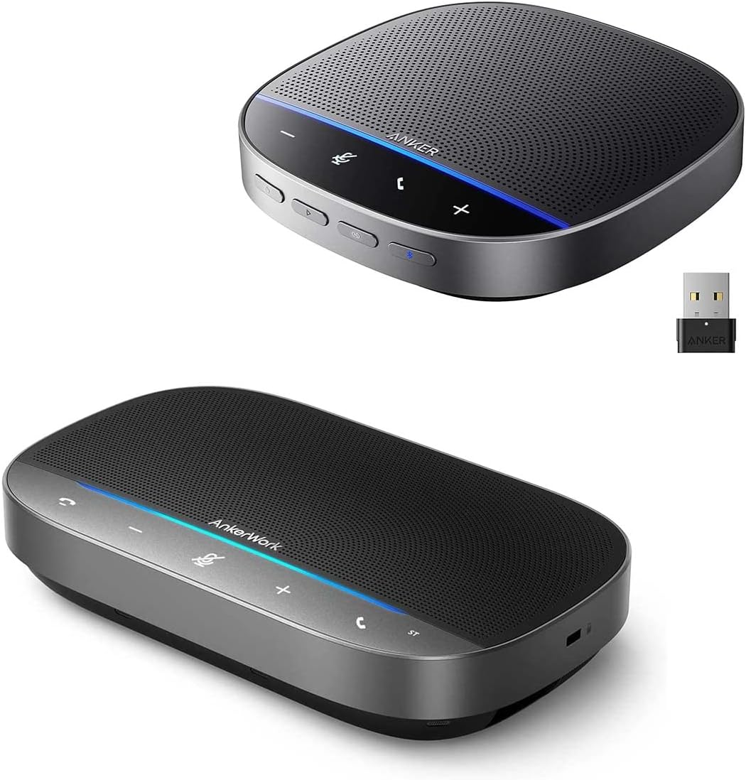 Amazon.com: Anker PowerConf S500 Speakerphone & AnkerWork SR500 ...