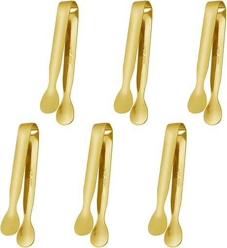 Amazon.com: GOLD Mini Tongs for Serving - Small Tongs for Appetizers ...