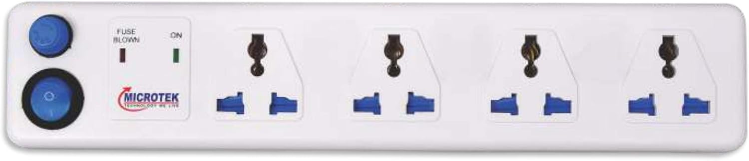 Microtek Spike guard 4 socket with one switch (2 mtr) - Amazon.com