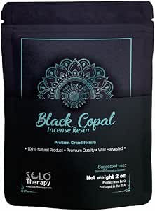 Solo Therapy Black Copal Resin, 2 oz, Copal Incense Resin, Copal De ...