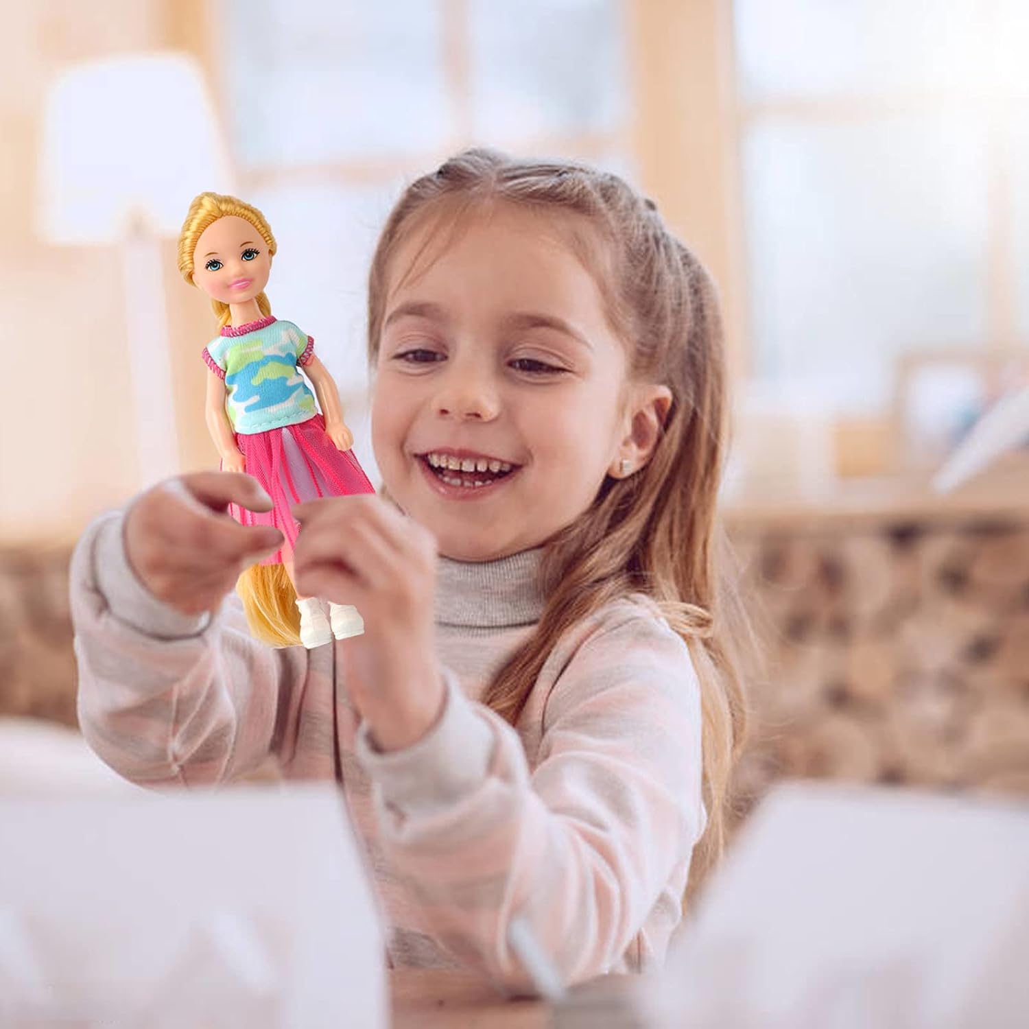 Buy ONEST 18 Pieces 5 Inch Dolls Mini Dolls Set Include 1 Piece Boy ...