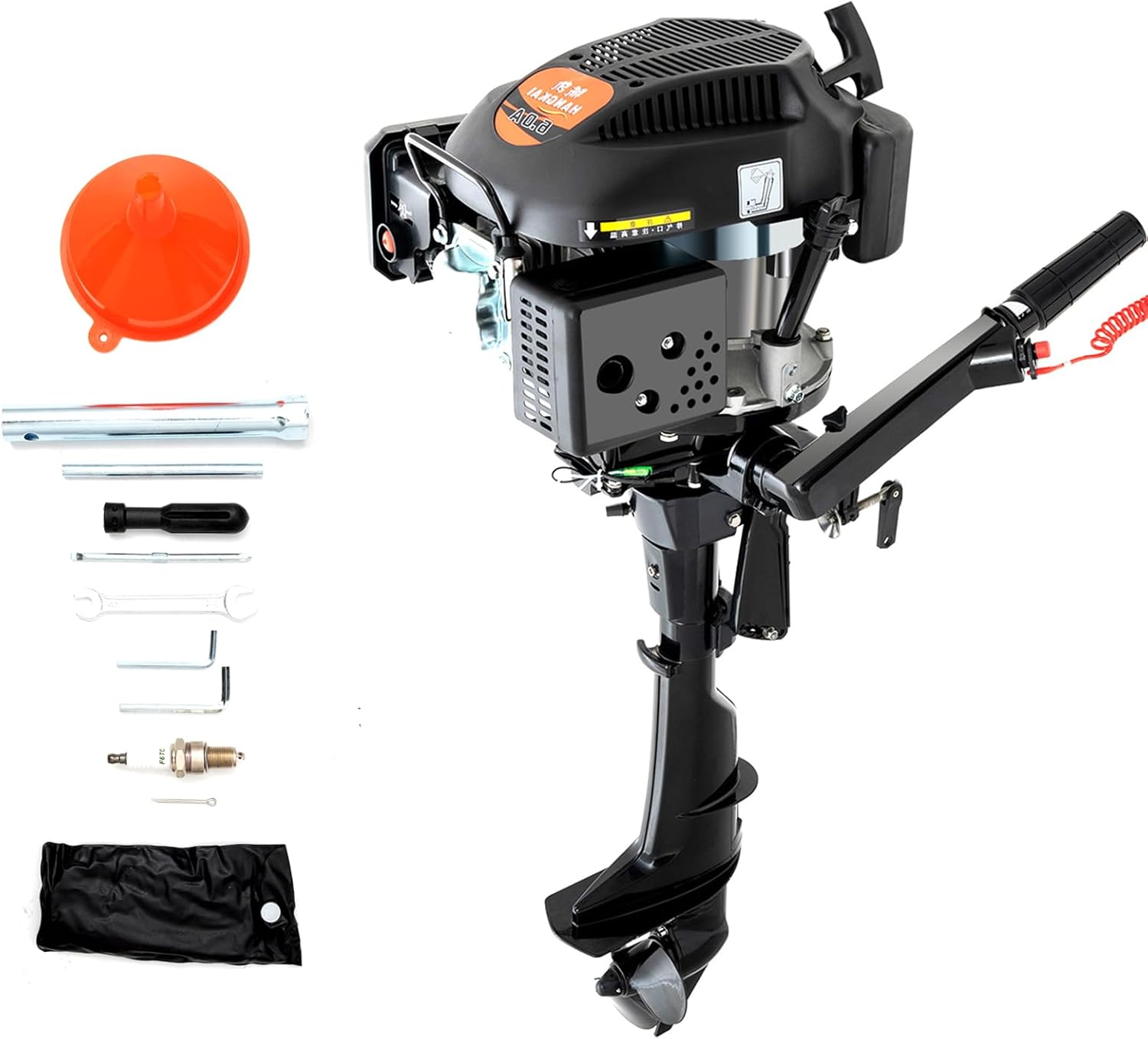 Amazon.com: Gbonklong HANGKAI 4-Stroke 6HP Outboard Motor, Short Shaft Fishing Boat Engine Boat ...
