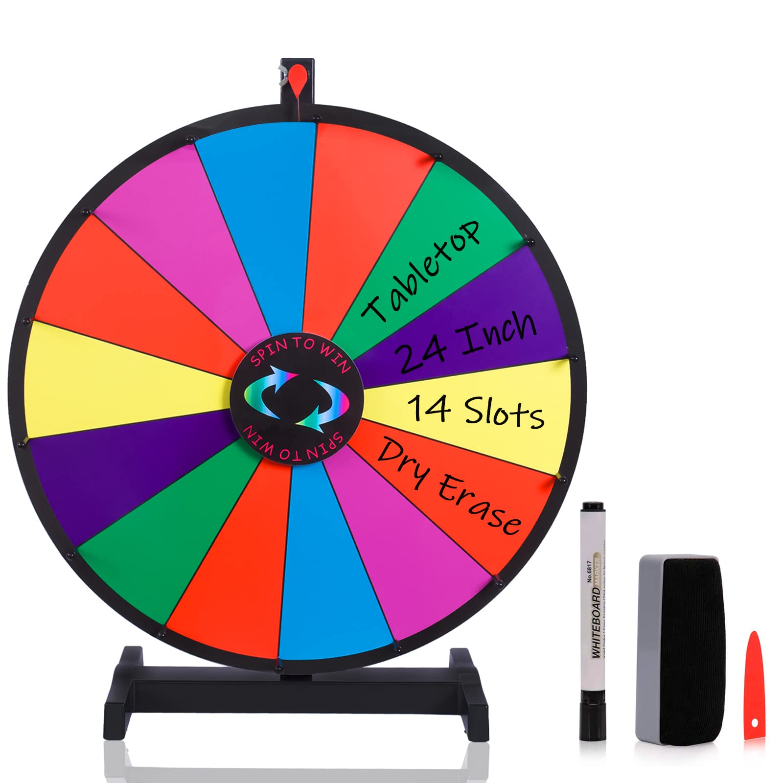 Snapklik.com : Hooomyai 24 Inch Tabletop Spinning Wheel