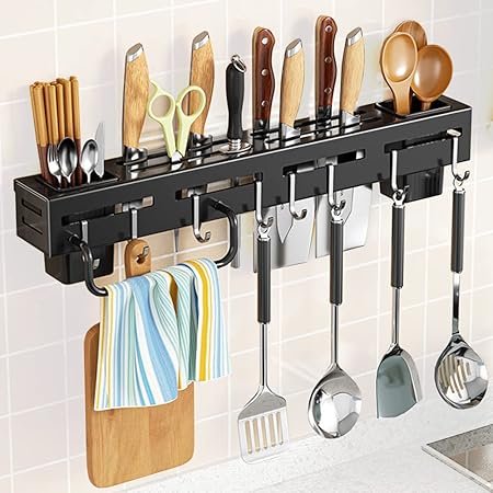Melairy 40CM Utensil Rack For Kitchen Stainless Steel Kitchen Utensil ...