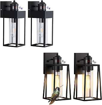 DAKAFUL Motion Sensor Outdoor Lights, Motion Sensor Outdoor Lights, Upgrade Dusk to Dawn ...