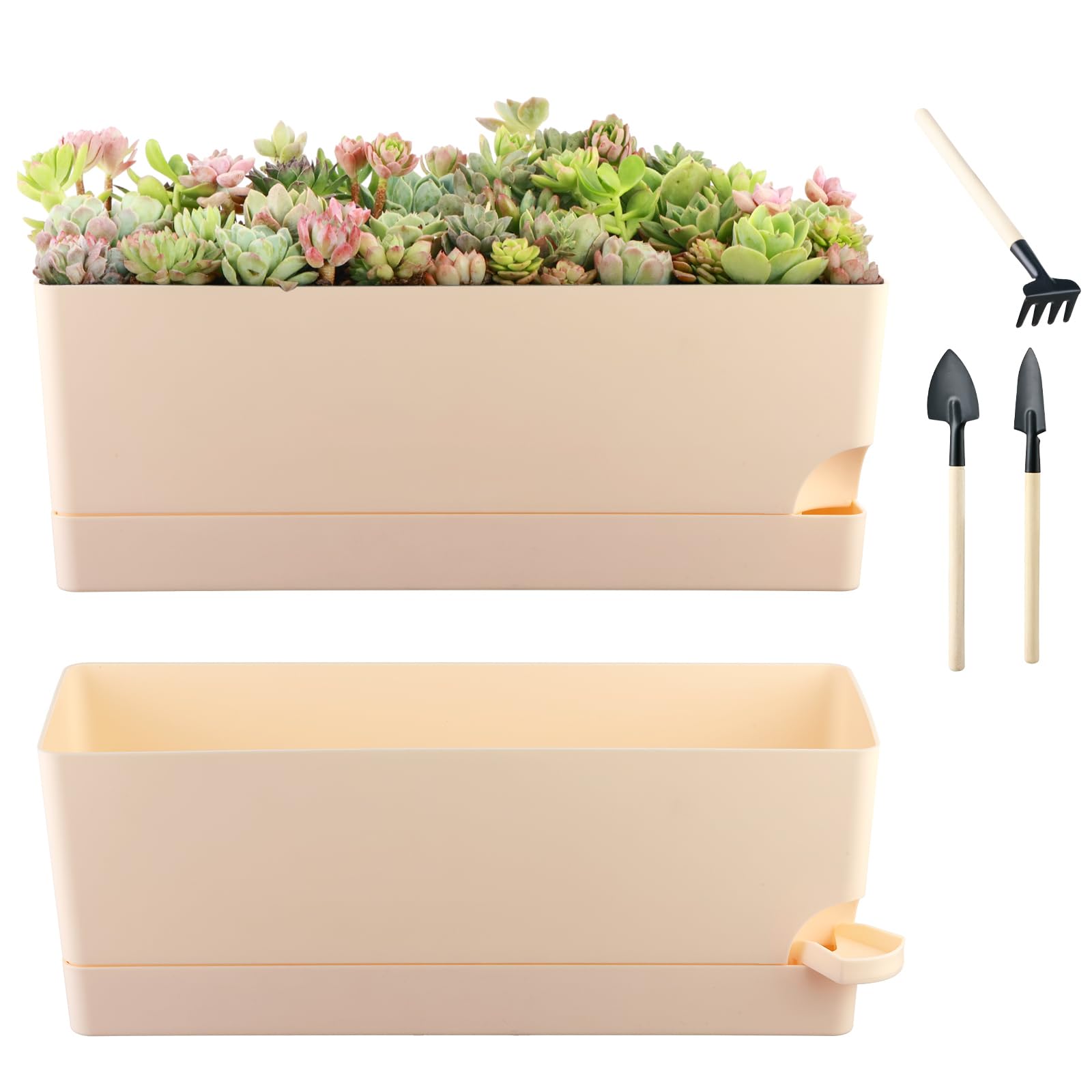 Amazon.com: 2 Pack Self Watering Pots for Indoor Plants 17 Inches ...