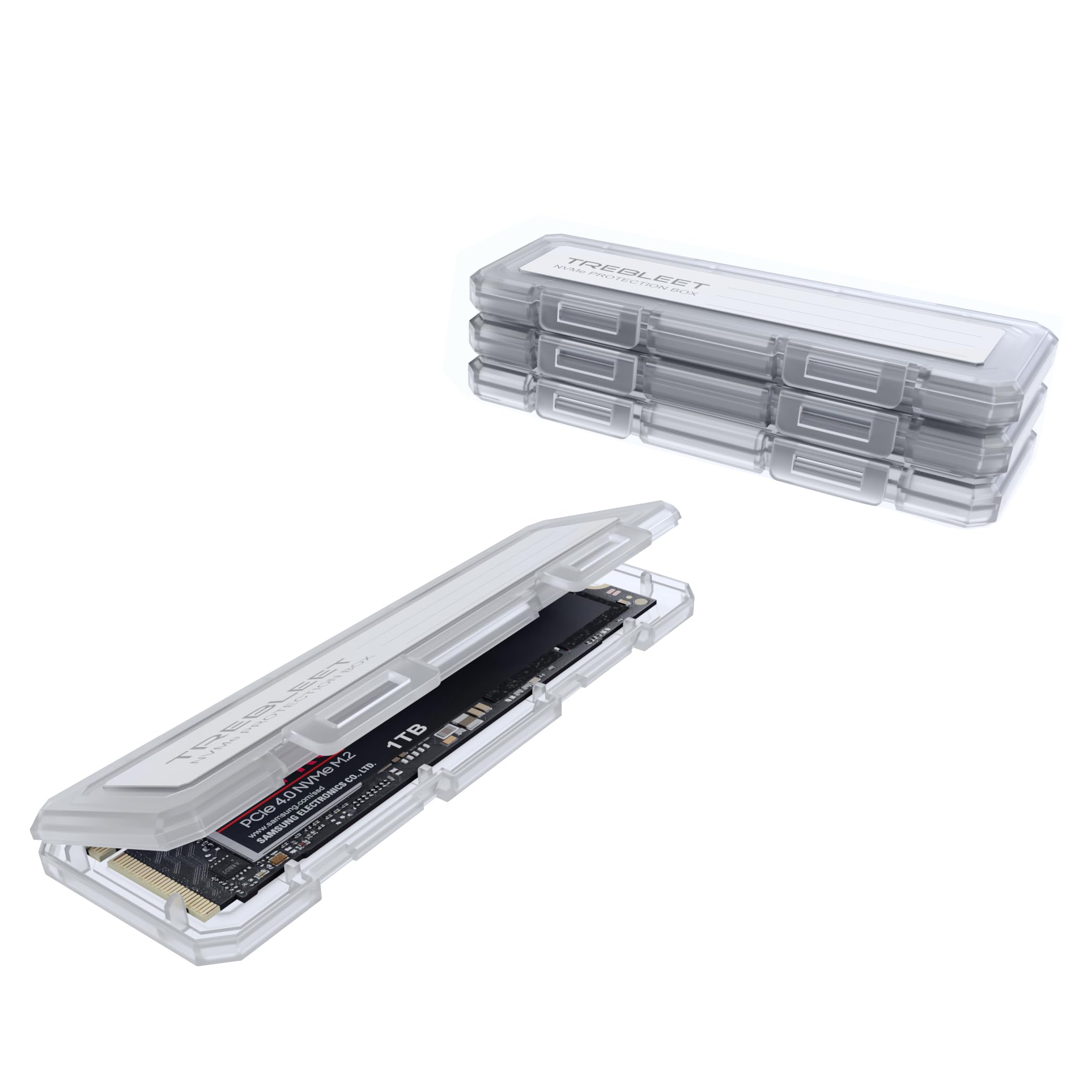 Amazon.com: 4-Pack NVMe Case Protective Box for M.2 2280 SSD Portable ...