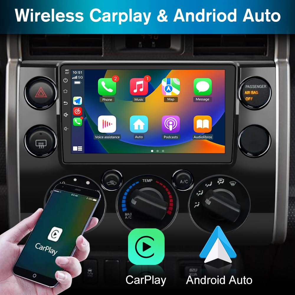 Snapklik.com : 2+64GB Car Radio Stereo Andriod 12 For Toyota FJ Cruiser ...
