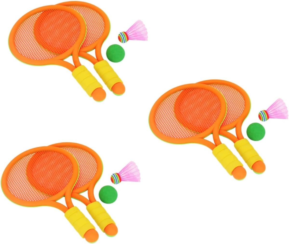 3 Sets Childrens Toys Racketball Racket Badminton Racket with Balls ...