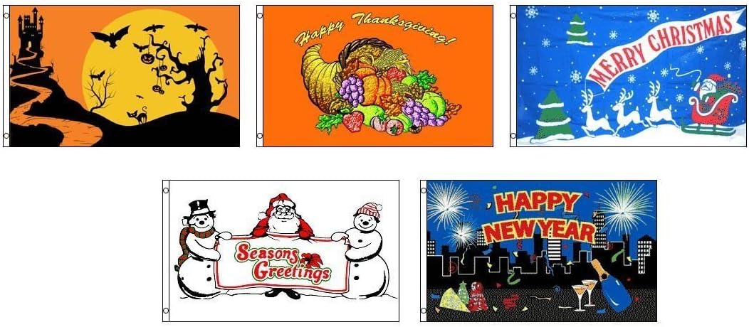 Amazon.com : 12 Months of Flags Set - Celebration Festive Holiday/Party ...