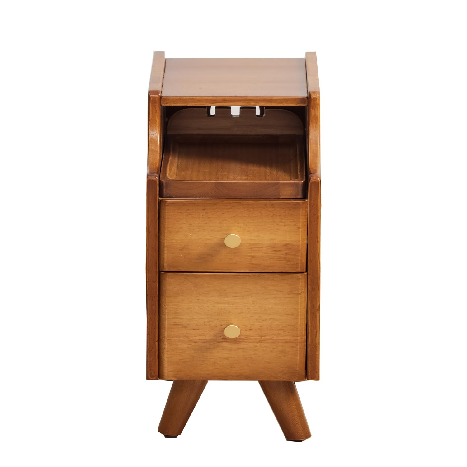 Amazon.com: latifolia Solid Wood Nightstand, 2-Drawer Bedroom ...