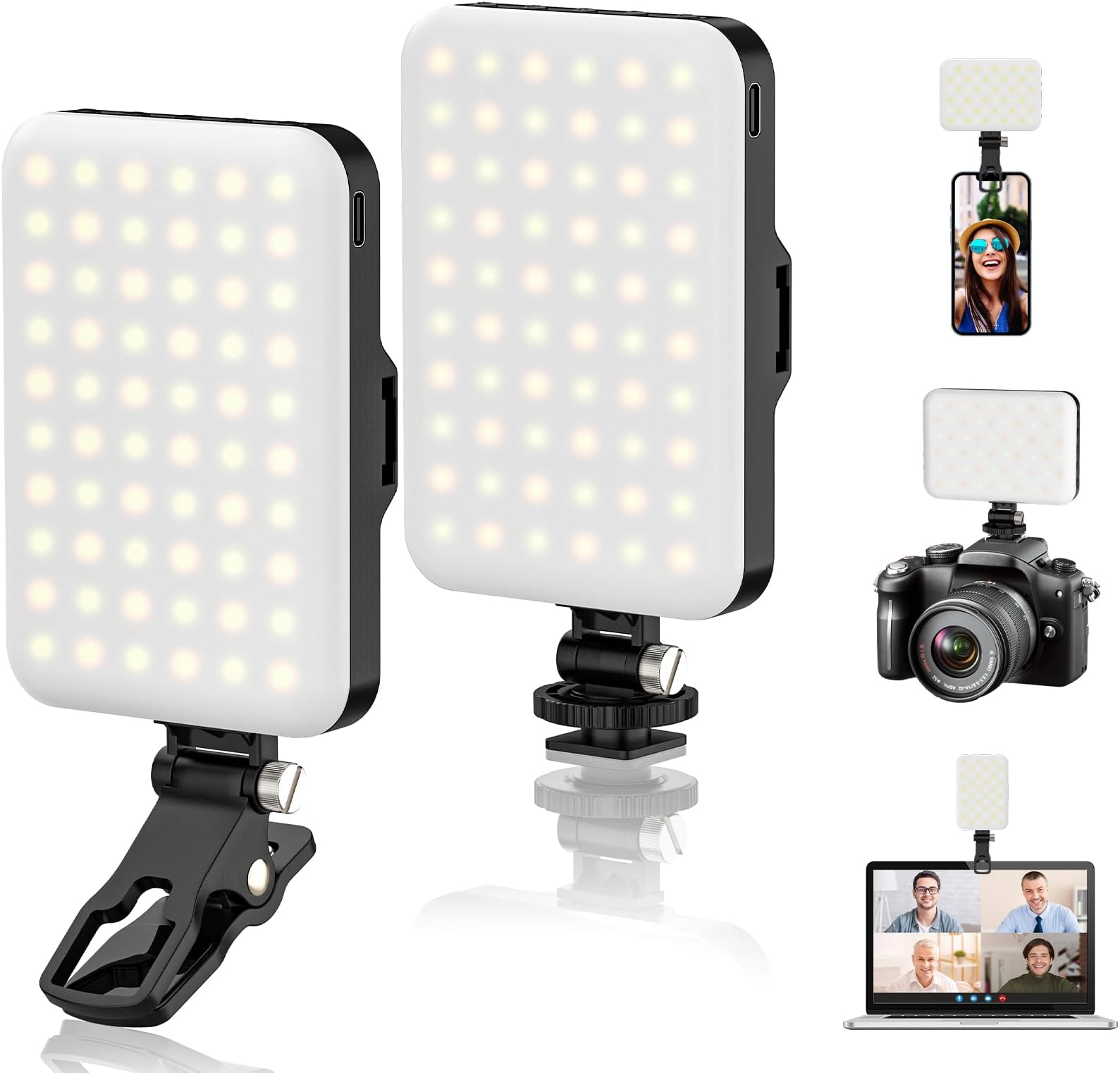 Amazon.com : ALTSON 2-Pack 60 LED Selfie Light Portable Clip for Phone ...