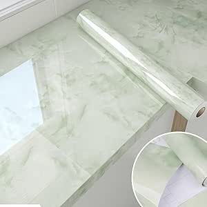 Amazon.co.jp: QQZSG 壁紙 大理石 はがせる シール 60cm*5m 10m diy 厚手 壁紙シール 粘着シート 張り替え クロス 補修 おしゃれ 防水 無地 リメイク ...