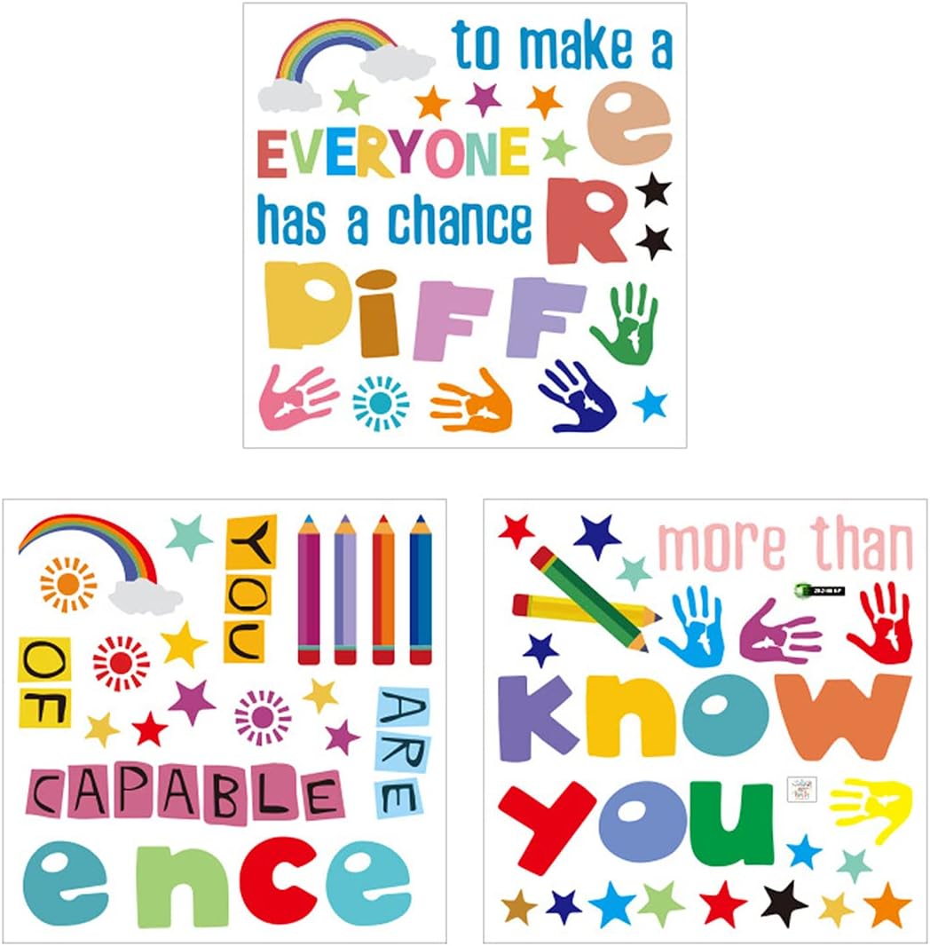 1 Set Motivational Classroom Art Word Wall Sticker Art English Star ...