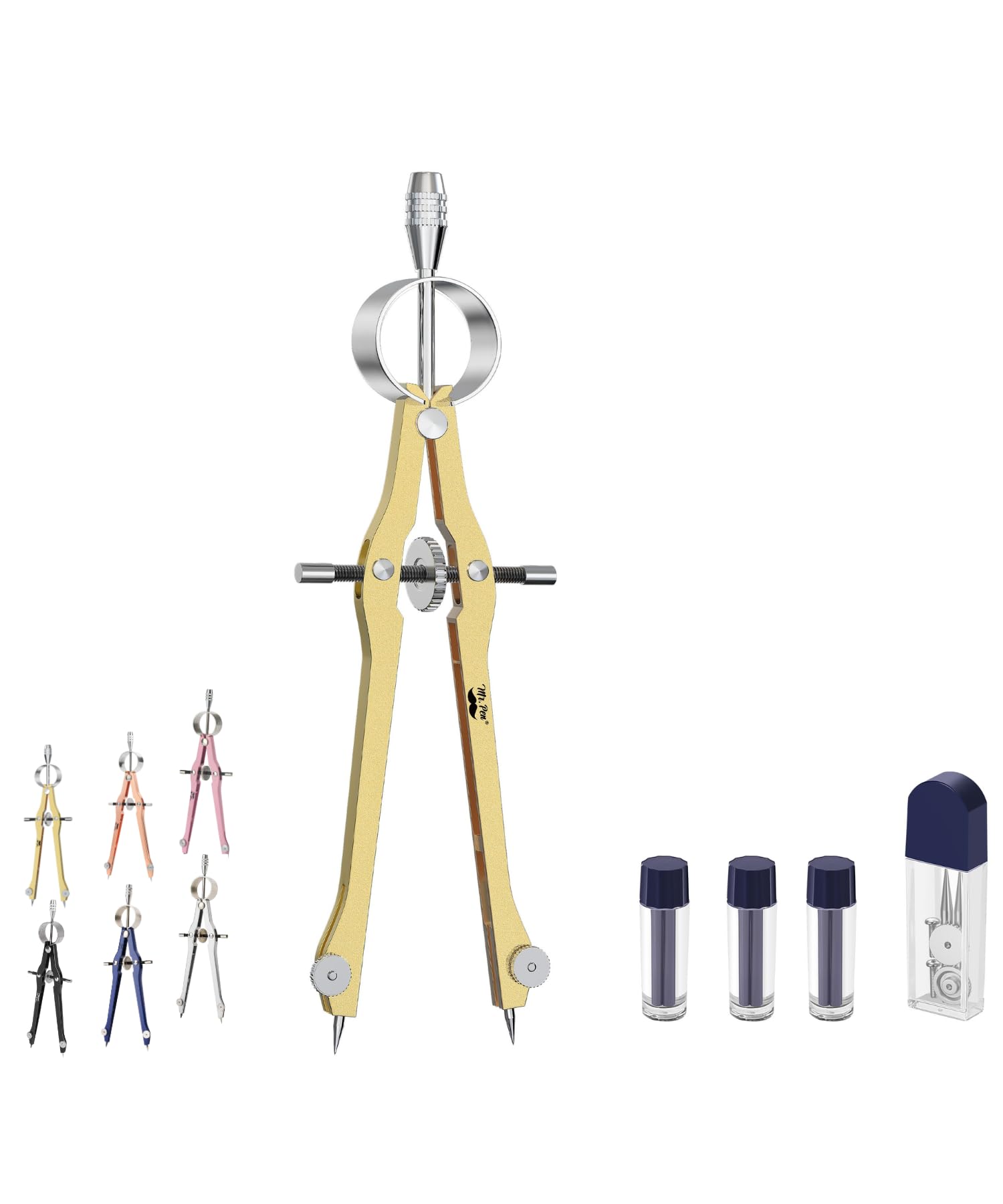 Amazon.com : Mr. Pen- Professional Compass for Geometry, Gold with ...