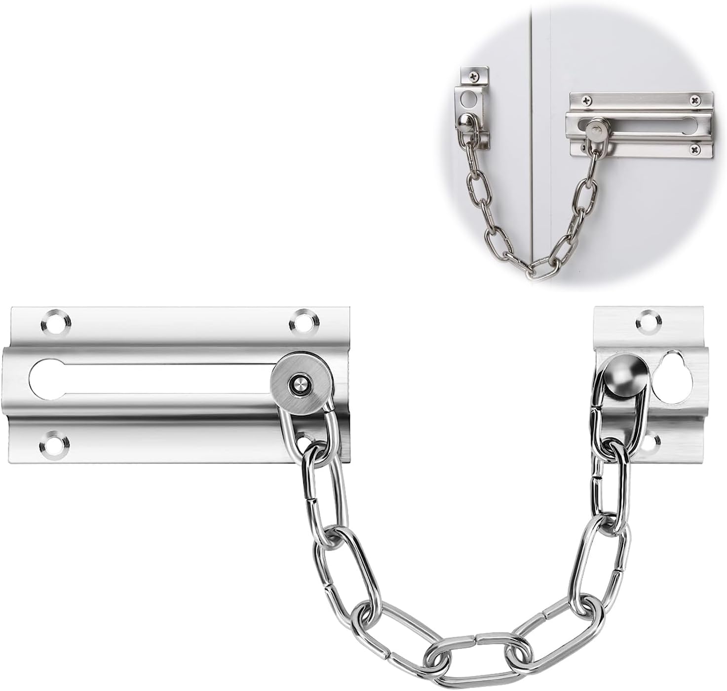 Door Lock, Door Security Chain Lock Stainless Steel Anti-Theft Internal ...