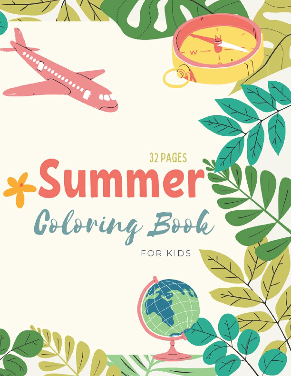 Buy Summer Coloring Book: Summer Time Coloring Book For Kids: Beach ...