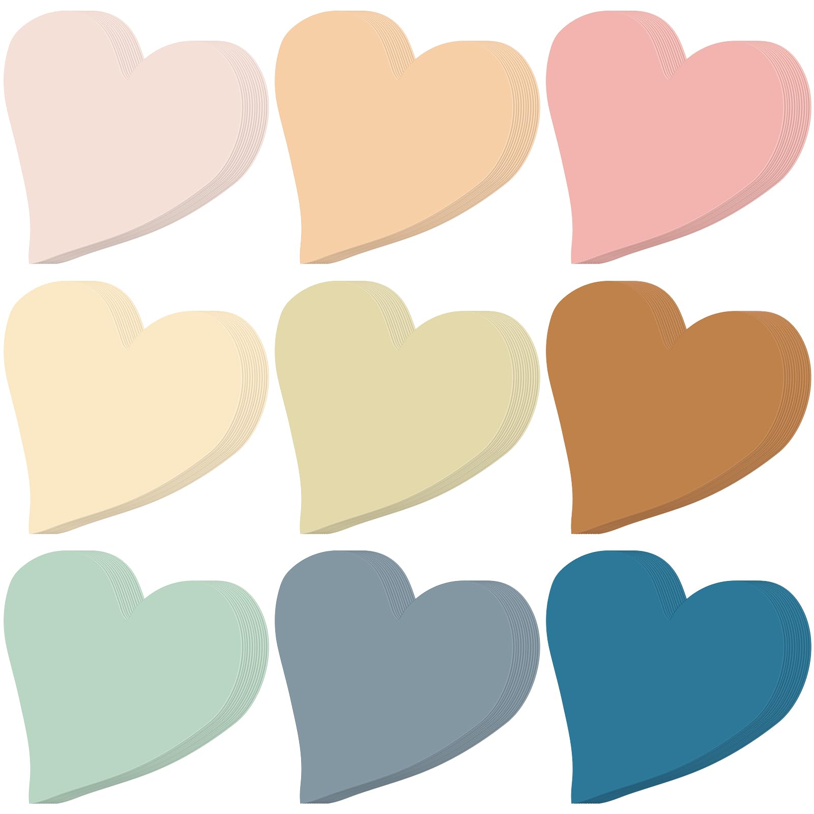 Snapklik.com : 108 Pcs Heart Cutouts Paper Boho Heart Cutouts Bulletin ...
