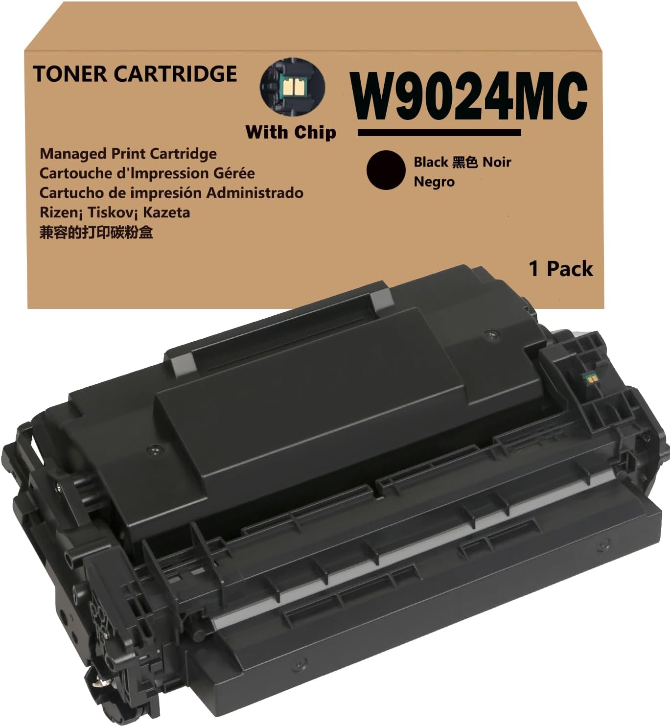 Amazon.com: W9024 W9024MC Black Toner Cartridges with Chip Compatible ...