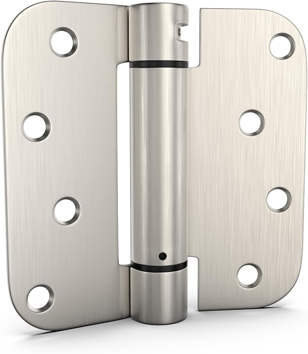Pack of 2 goldenwarm 4 inch Door Hinges Satin Nickel Self-Closing ...
