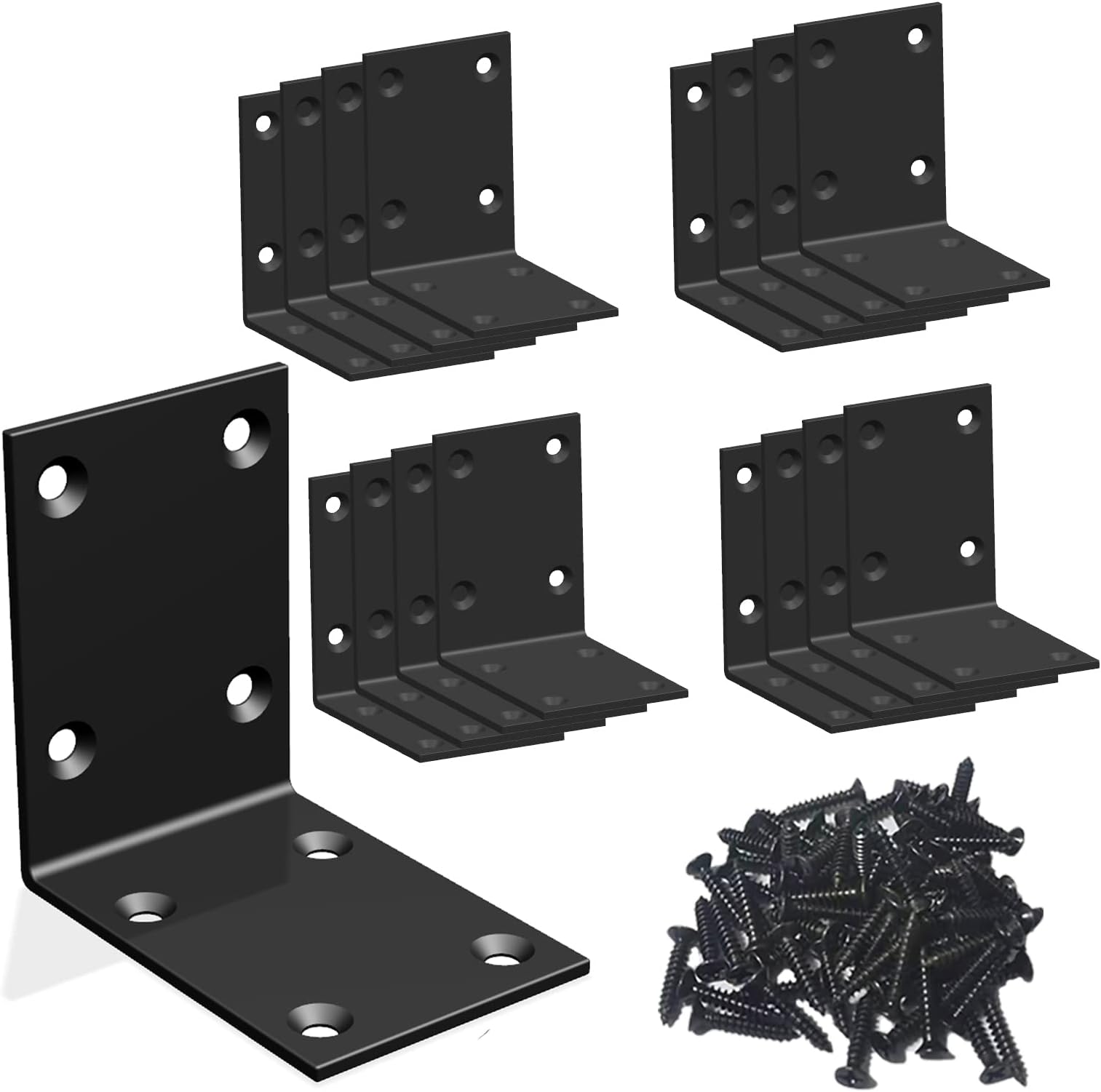 Amazon.com: 20Pcs Stainless Steel Angle Bracket, 2"x2"x2" Heavy Duty L ...