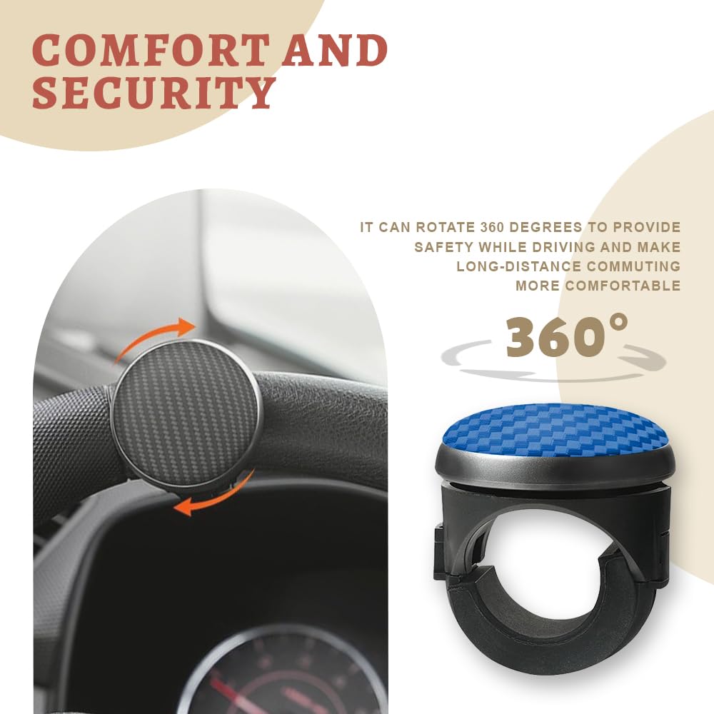 Universal One-button Start Car Shift Knob 2-Pack Steering Wheel Spinner ...