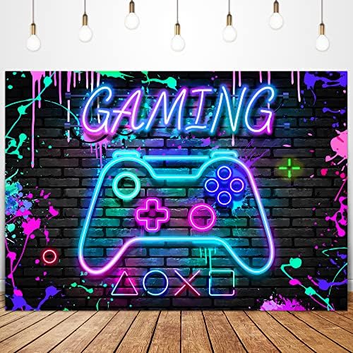 Amazon.com : Glawry Streaming Backdrop 7Wx5H Feet Video Games Brick ...