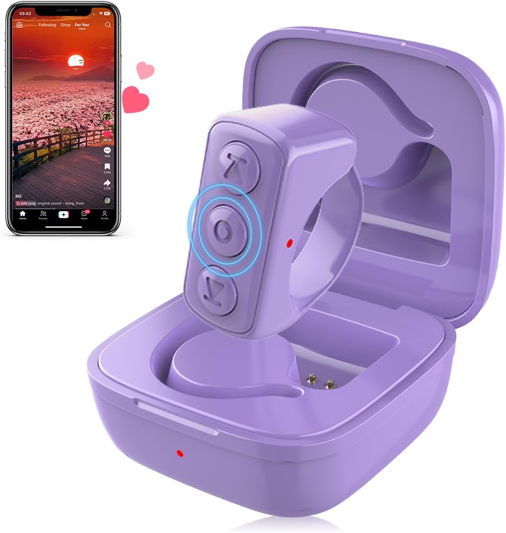 Amazon.com: BIFTU Remote Control for TikTok, Bluetooth Scrolling Ring ...