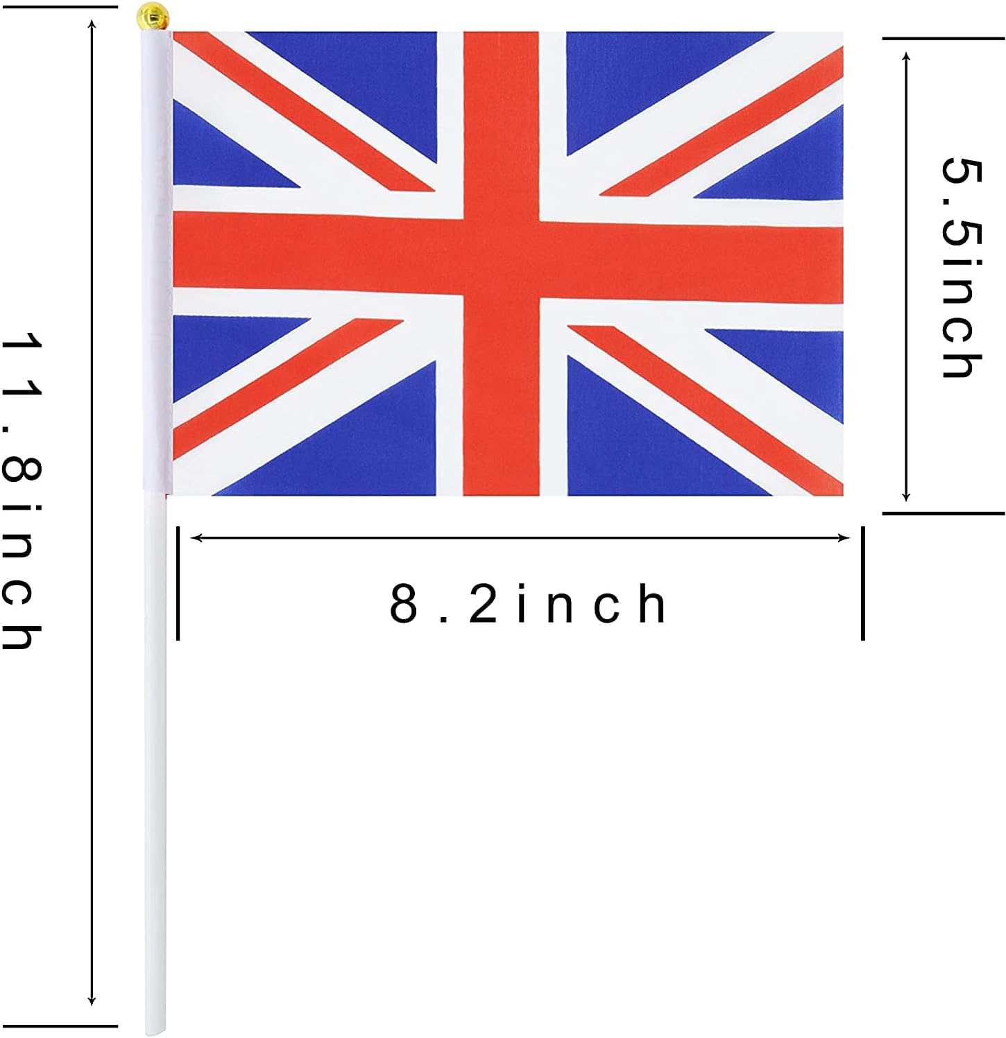 50pcs Union Jack Hand Waving Flag British Union Jack Stick Flag Mini ...