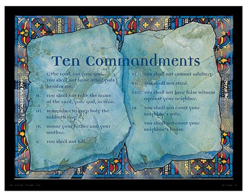 Ten Commandments (NAB) Large Poster: Grace Publications: 9780764708770 ...