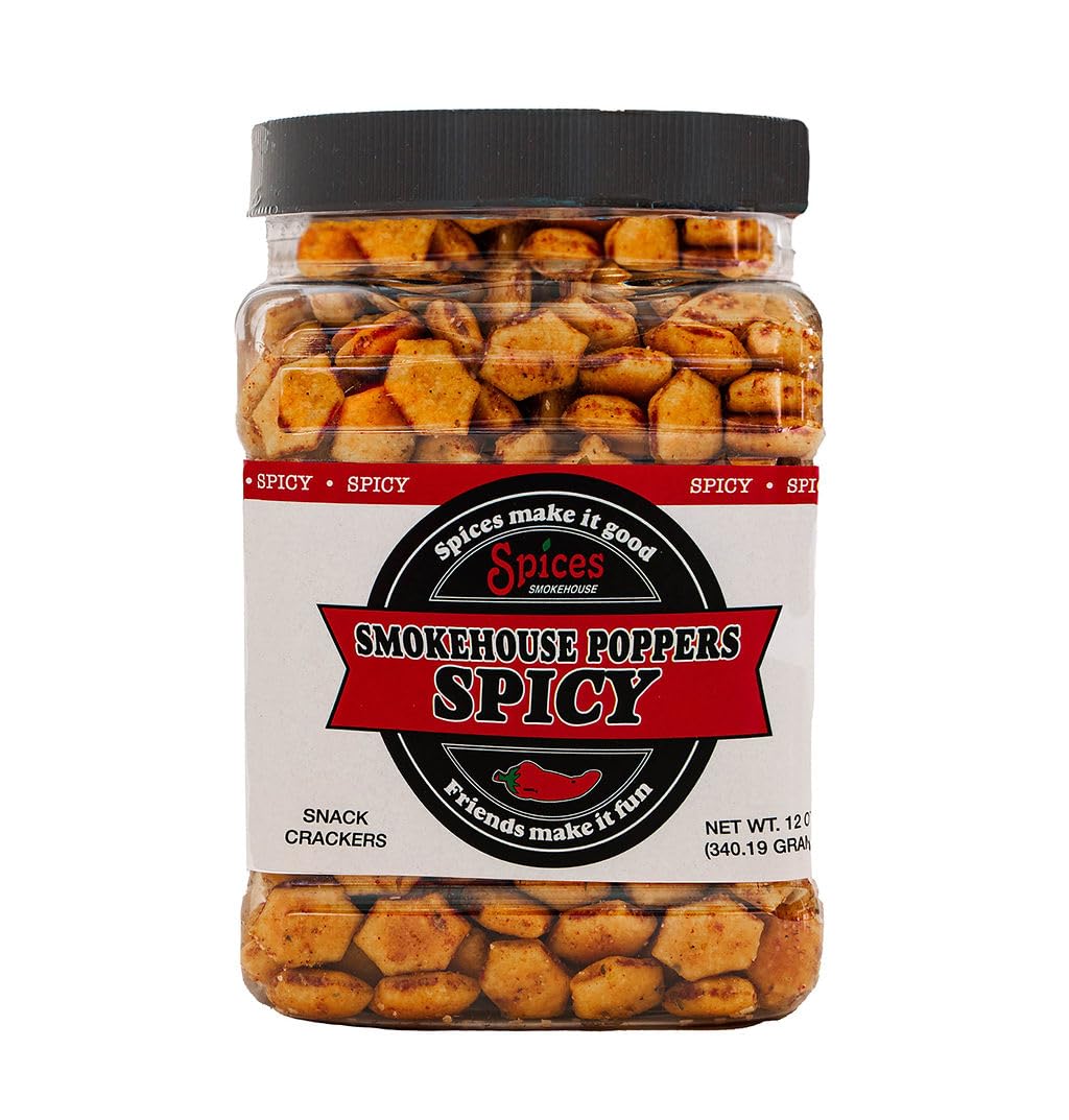Amazon.com: Smokehouse Crackers "Poppers" Spicy, 12 oz Jar (Pack of 1)