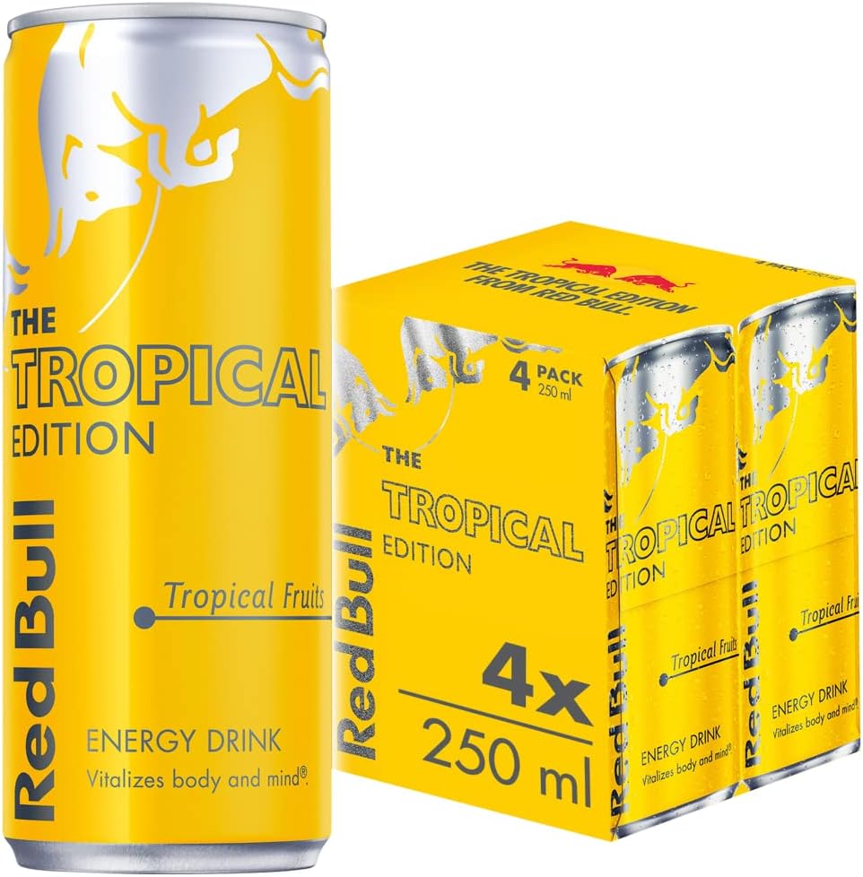 Red Bull The Tropical Edition Energy Drink 4 x 250ml : Amazon.co.uk ...