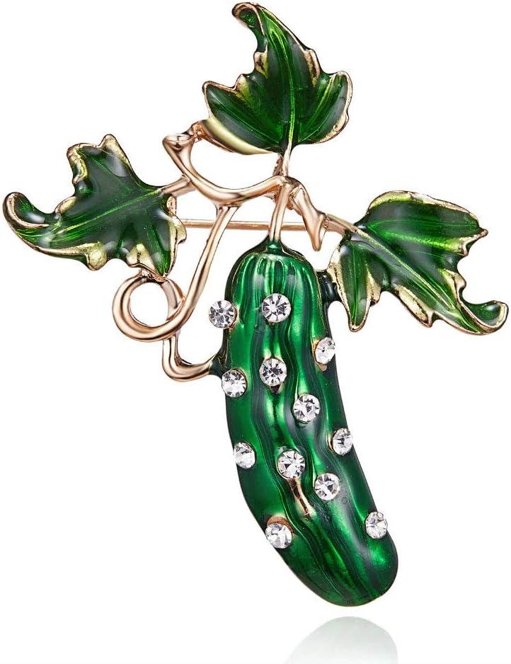 Amazon.com: Joji Boutique: Bejeweled & Enameled Pickle Pin/Brooch ...