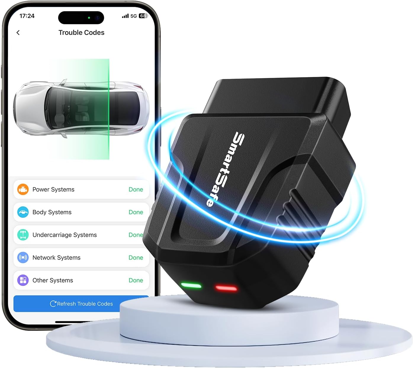 Amazon.com: Bluetooth OBD2 Scanner Diagnostic Tool, Wireless BT5.4 Car ...