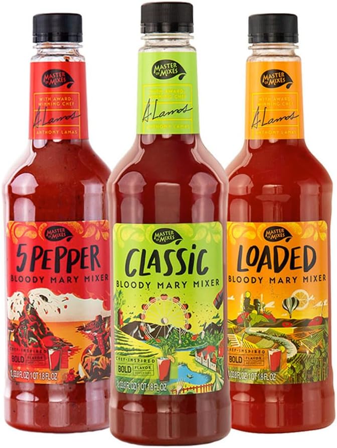 Amazon.com : Master of Mixes 5 Pepper Extra Spicy Bloody Mary Drink Mix ...