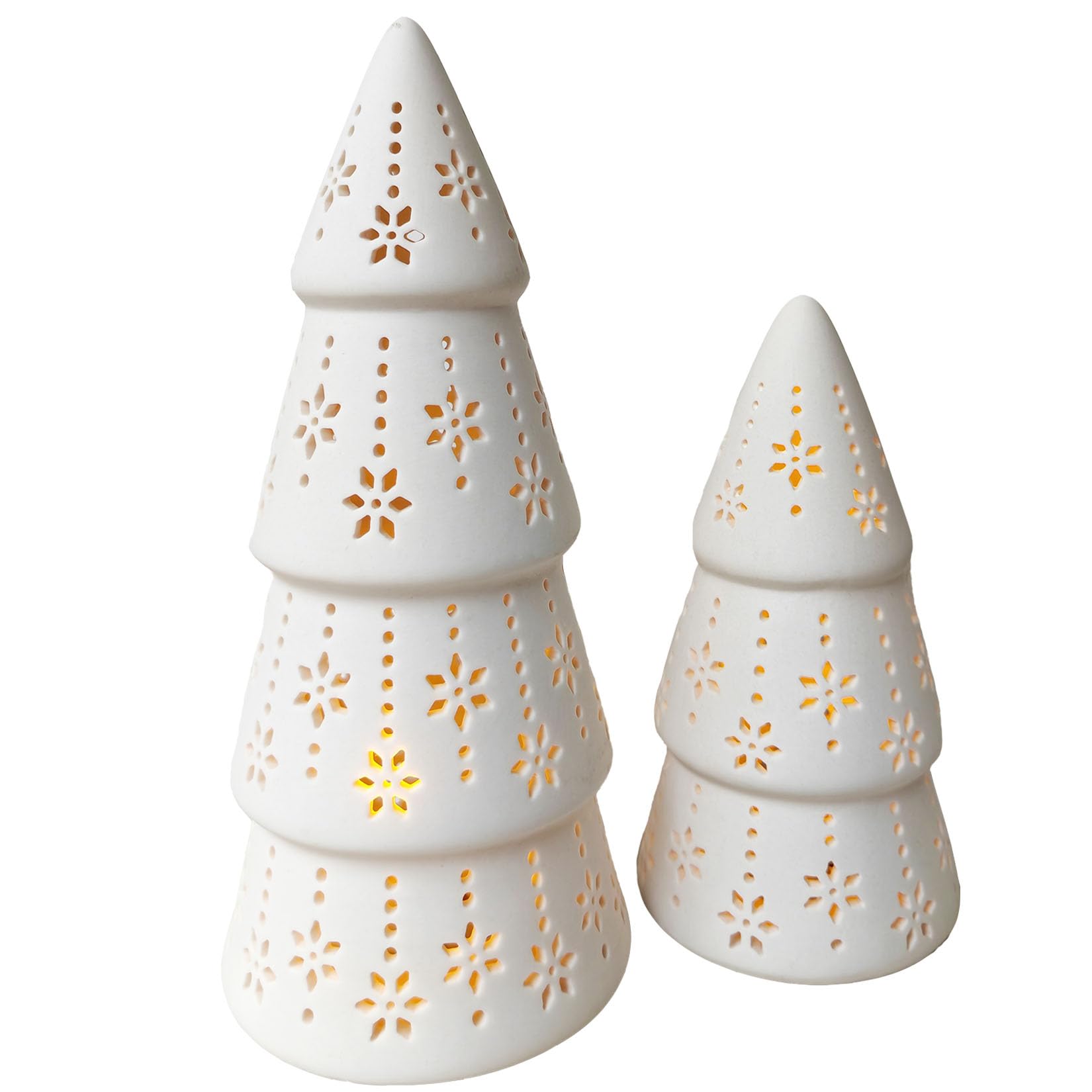 Amazon.com : Christmas Tree Lighted Table Decorations - Set of Two ...