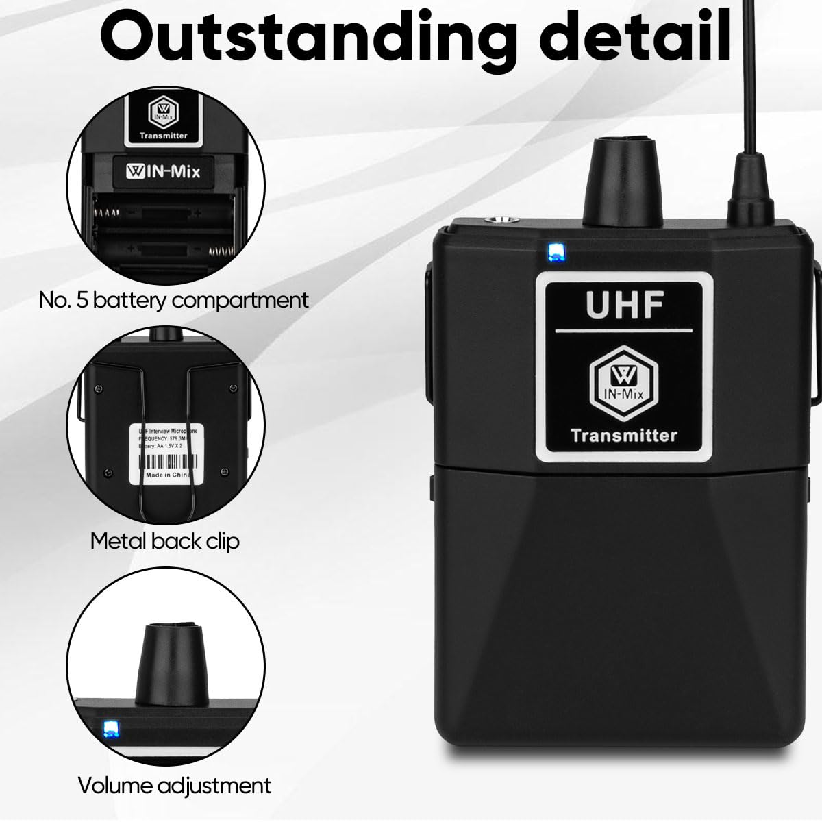Snapklik.com : W IN-MIX Wireless Microphone System,4-Channel UHF ...