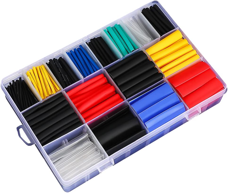 yufana 580 Pcs Heat Shrink Tubing Kit, Electrical Wire Cable Wrap ...