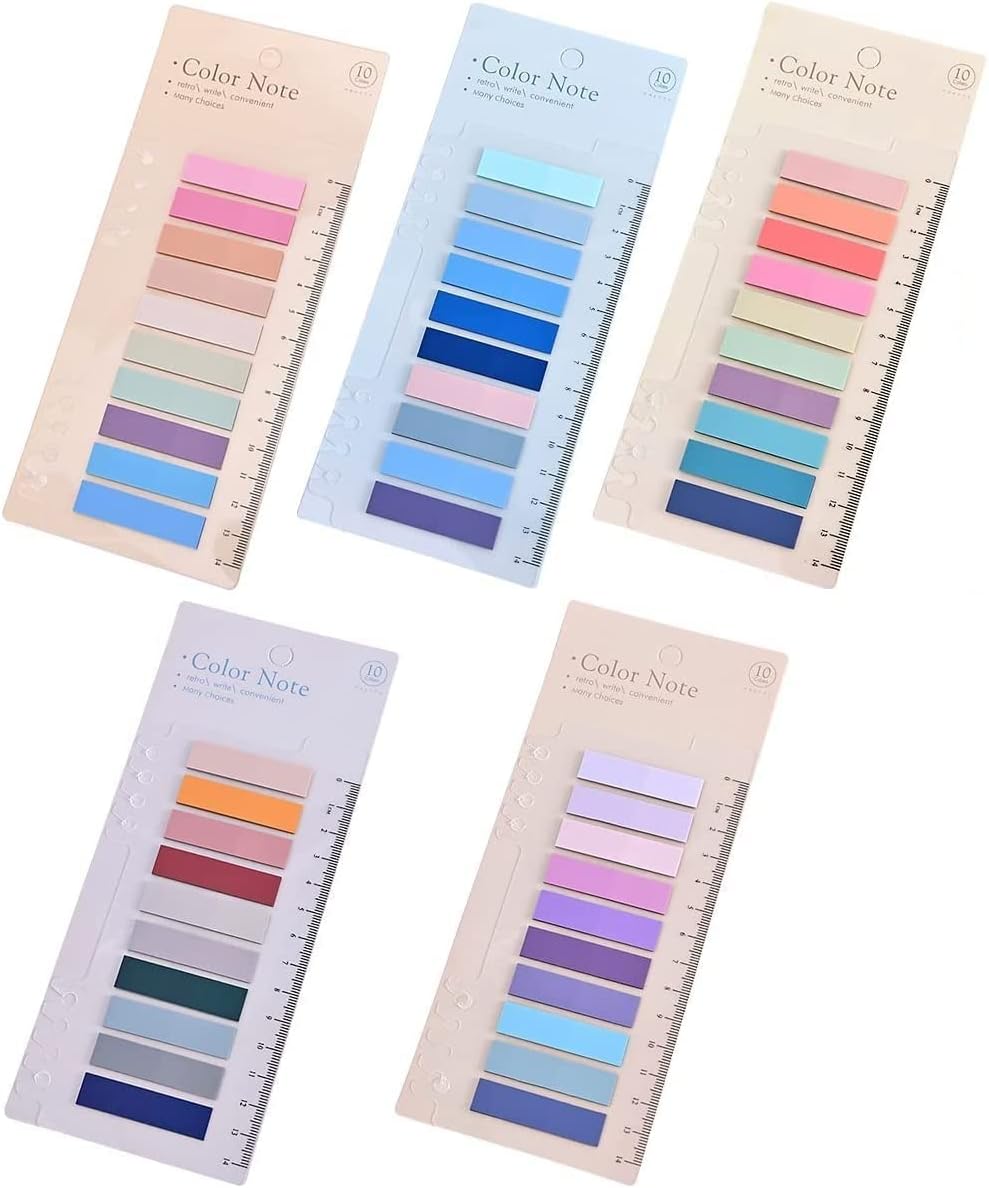 QOZARY Book Tabs Colorful Annotation Tabs, Writable Transparent Sticky ...