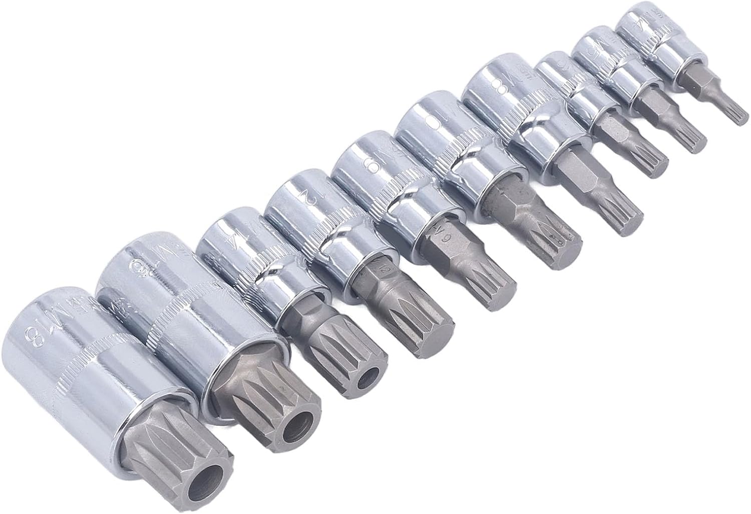Amazon.com: COSMICROWAVE Triple Square Spline Bit Socket Set, Bit ...