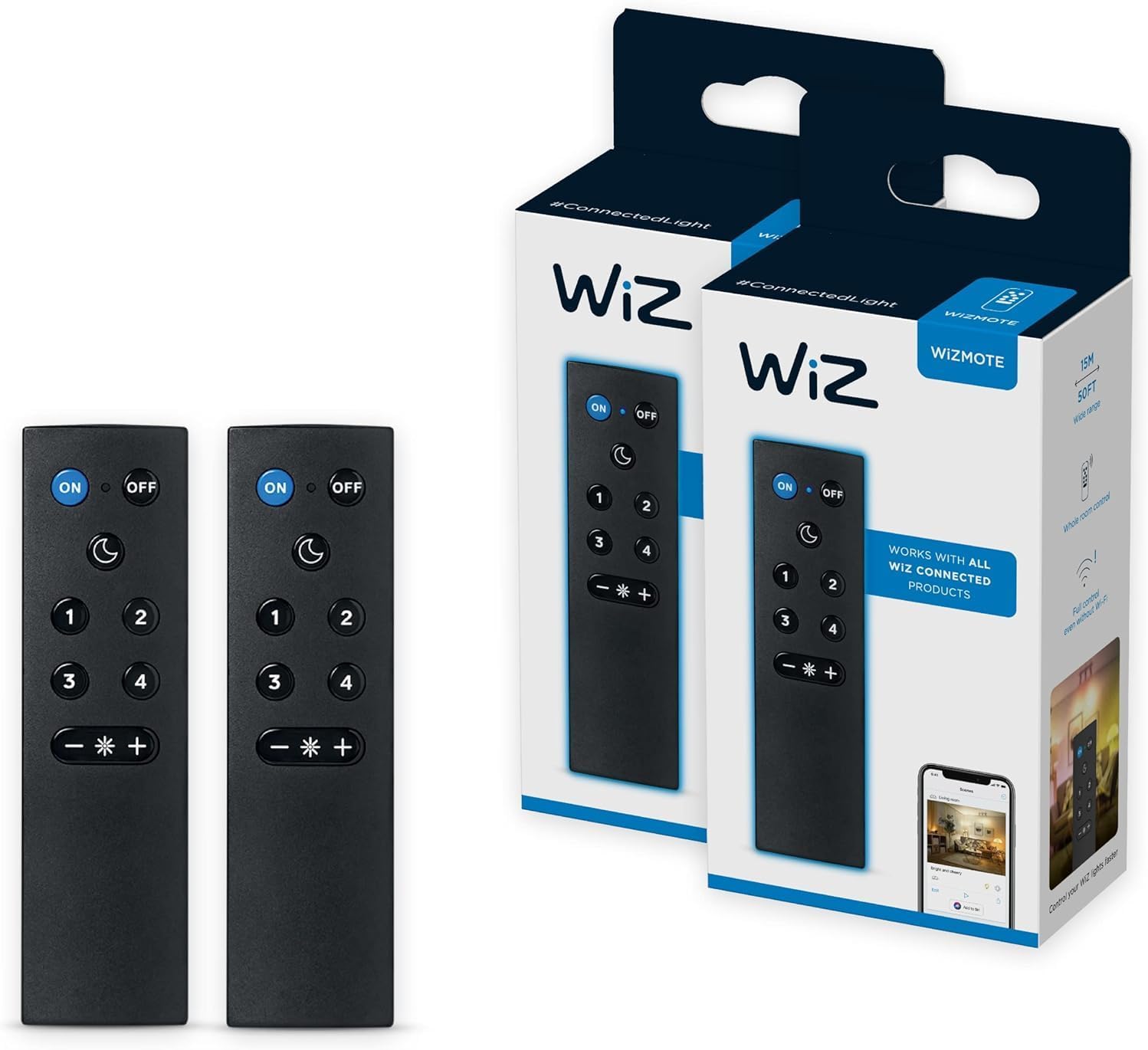 Amazon.com: WiZ Remote - Pack of 2 - Works with All WiZ Connected ...